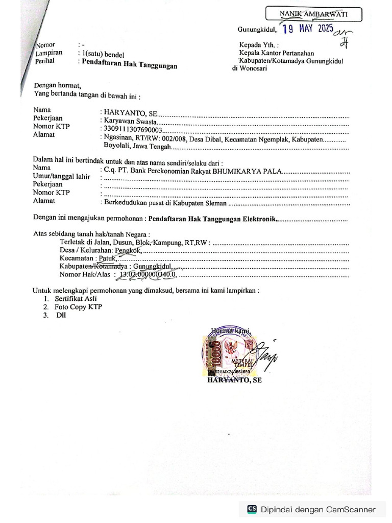 Permohonan Nanik | PDF