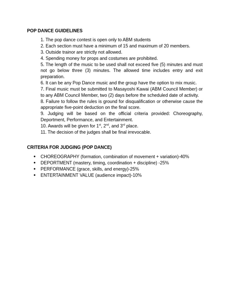 Pop Dance | PDF