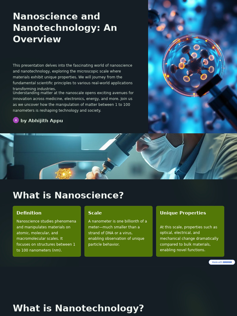 Nanoscience-and-Nanotechnology-An-Overview 2 | PDF | Nanotechnology | Nanomaterials