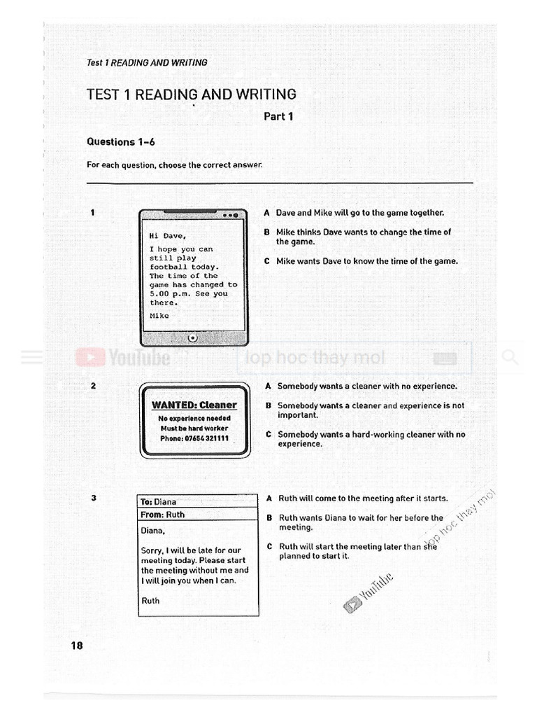 KET - A2 Key Collins 8 Practice Tests 2020 | PDF