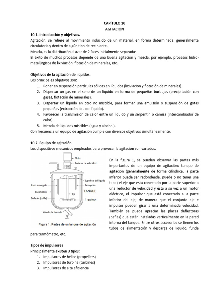 Cap 10 Agitación | PDF | Turbina | Líquidos