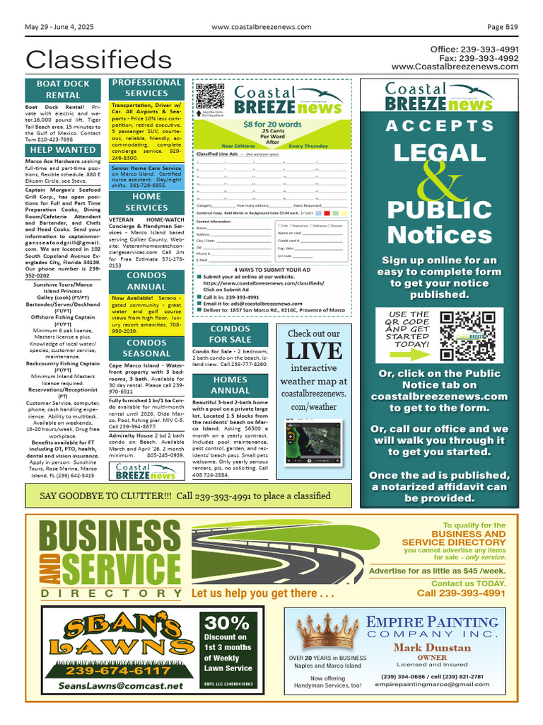 Classifieds 2025-05-29 - B - 19 | PDF