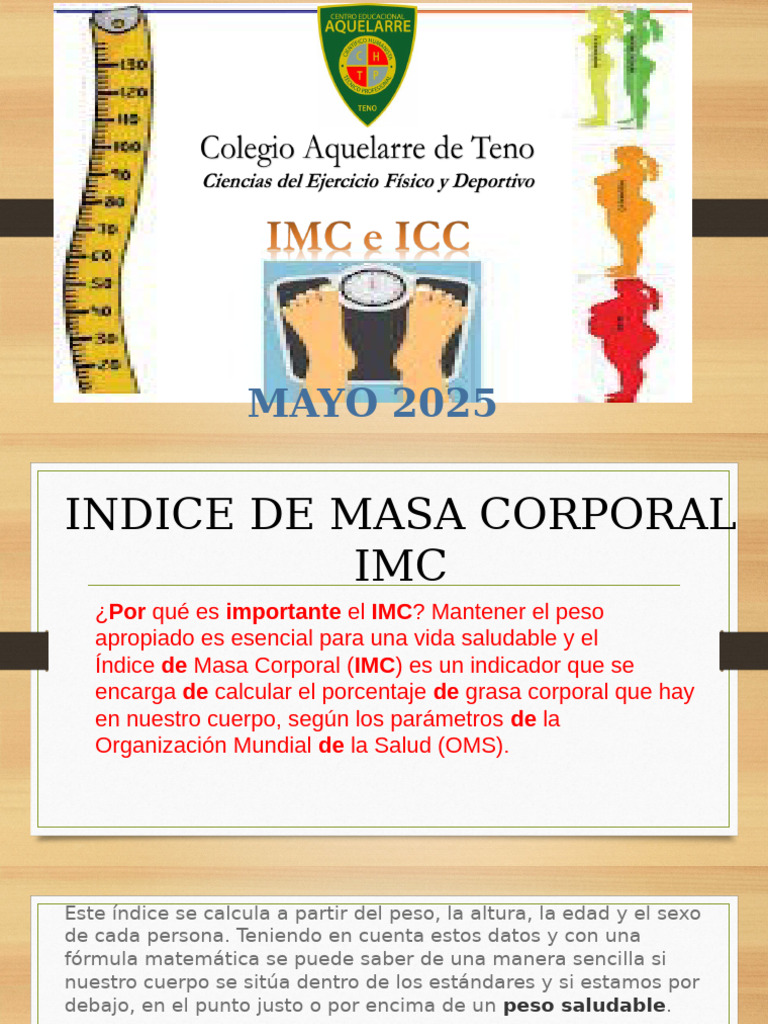 Guía Ciencias IMC ICC | PDF | Índice de masa corporal | Antropometría
