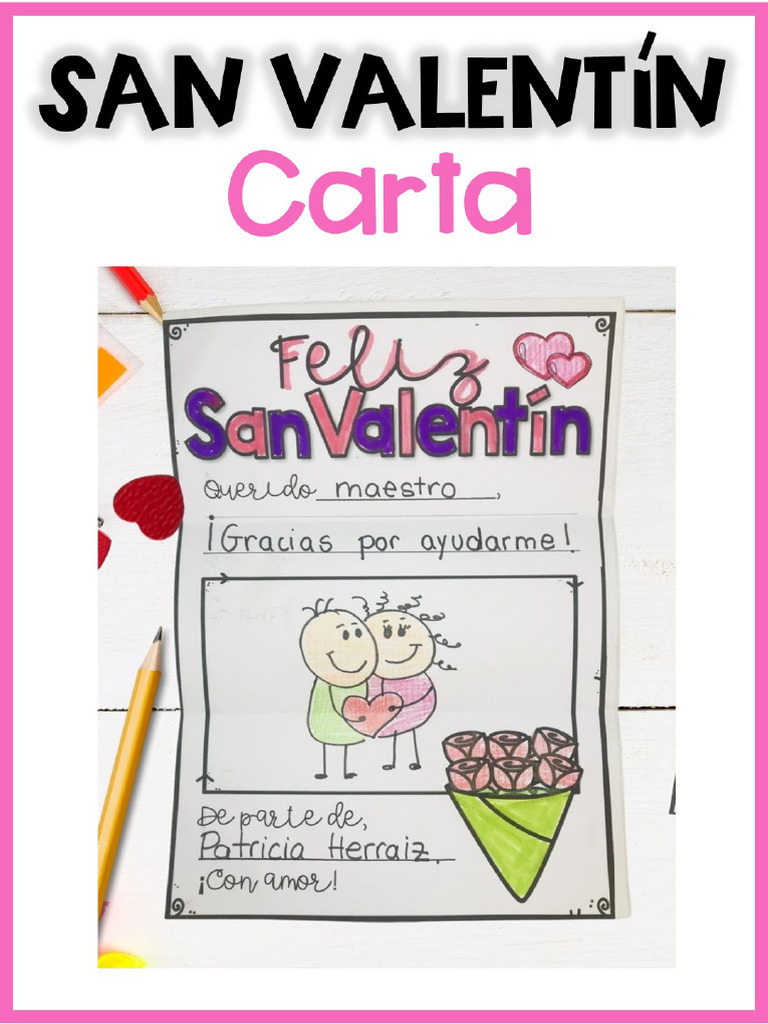 ValentinesDayWritingActivityinSpanishCartadeSanValentnEscritura 1 | PDF