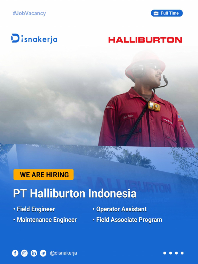 Lowongan Kerja PT Halliburton Indonesia - DISNAKERJA | PDF