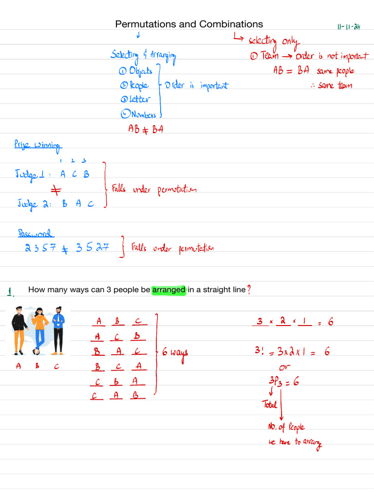 Permutations and Combinations Explained | PDF | Number Theory ...