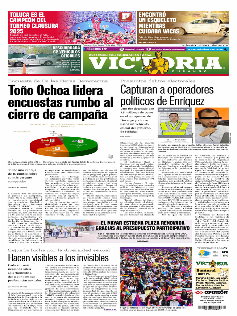 Periódico Victoria 26 Mayo de 2025 | PDF