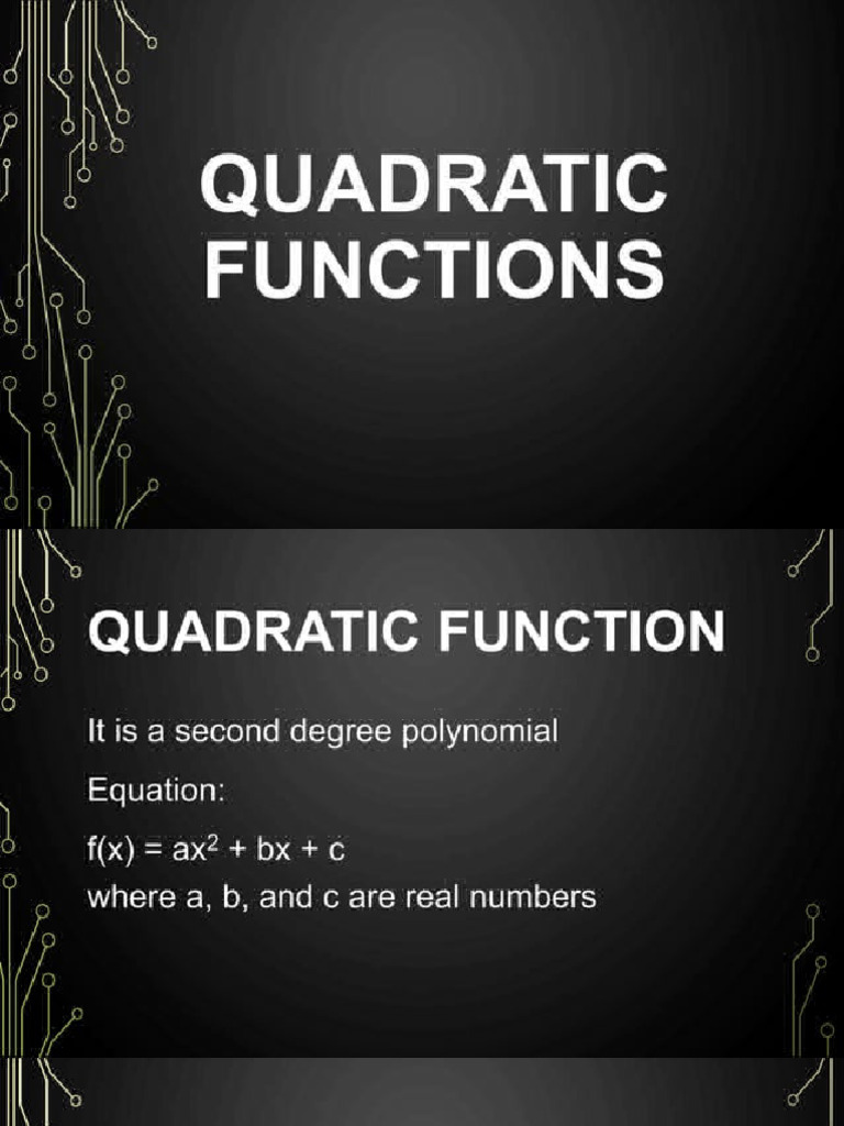 MATH9Q1 - Lesson 11.0 Overview On Quadratic Functions | PDF
