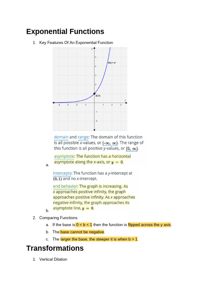 Graphing Exponential Functions | PDF