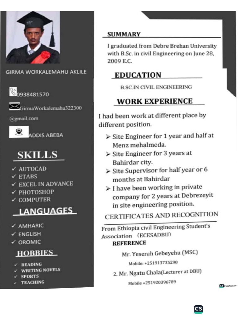 Girma CV | PDF