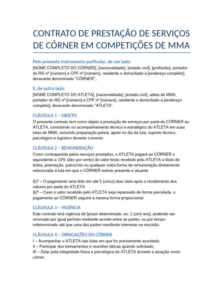 Corner MMA | PDF