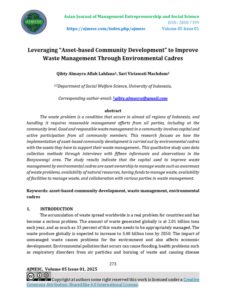 Community Development for Waste Management | PDF | Waste Management ...