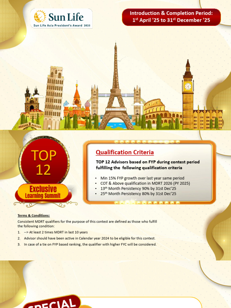 Sun Life Contest: Top 12 Advisors Criteria | PDF | Justice | Crime ...