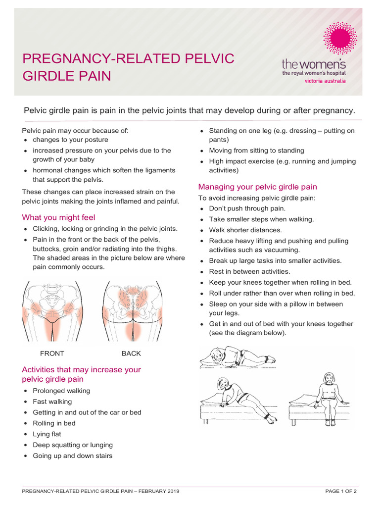 Pregnancy Related Pelvic Girdle Pain 210319 | PDF | Pelvis | Medical ...