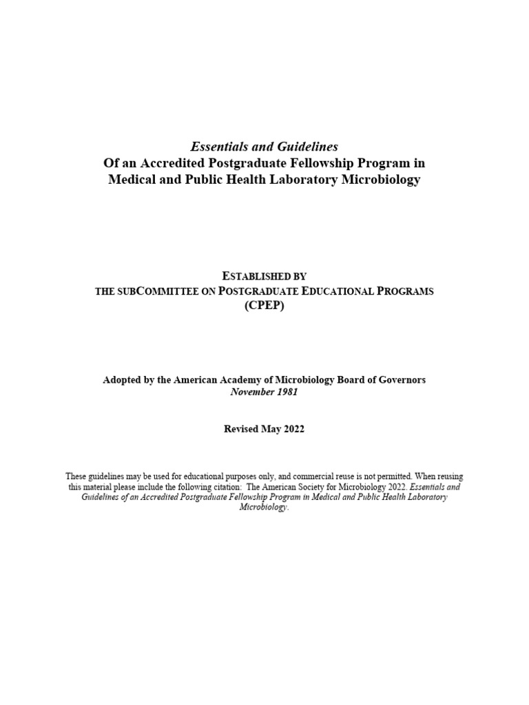 Essentials-And-Guidelines Micro Final | PDF | Infection | Medical ...