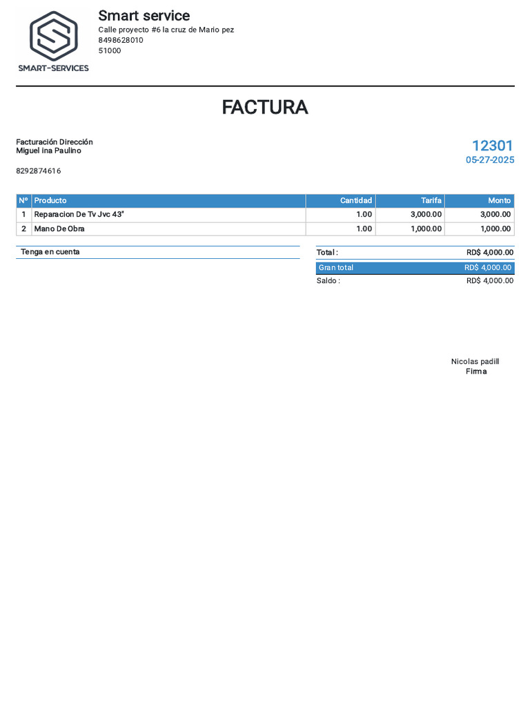 INV 12301 27may2025 1220 RW | PDF