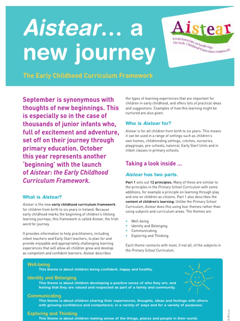 Aistear A New Journey | PDF | Preschool | Early Childhood Education