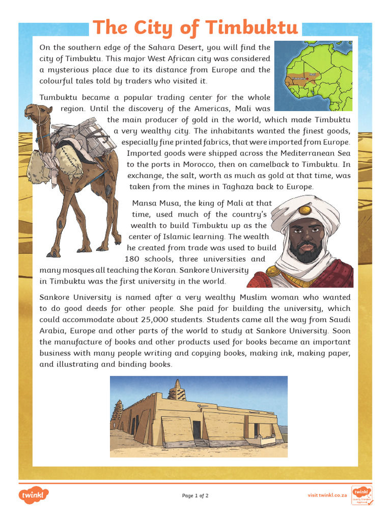 The City of Timbuktu - Reading Comprehension | PDF