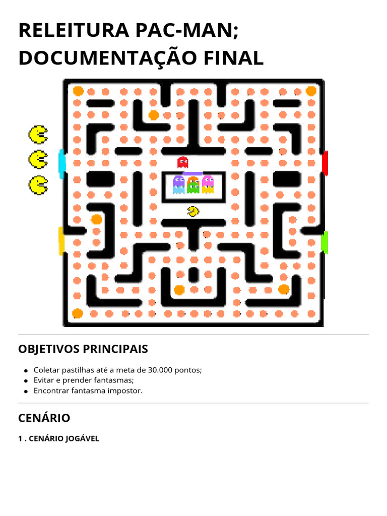 Regras e Programação do Pac-Man | PDF | Jogos | Videogames