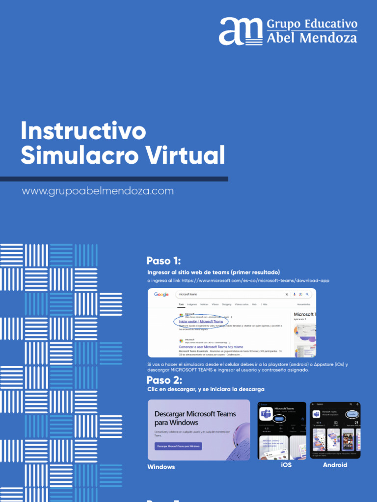 Instructivo Simulacro Virtual Am-2 - V | PDF | Contraseña | Usuario (informática)