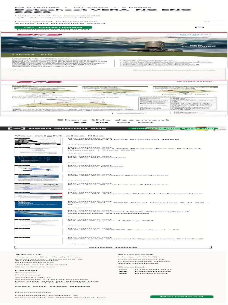 Datasheet Vera-Ng Eng 2023 PDF | PDF | Scribd | Signals Intelligence