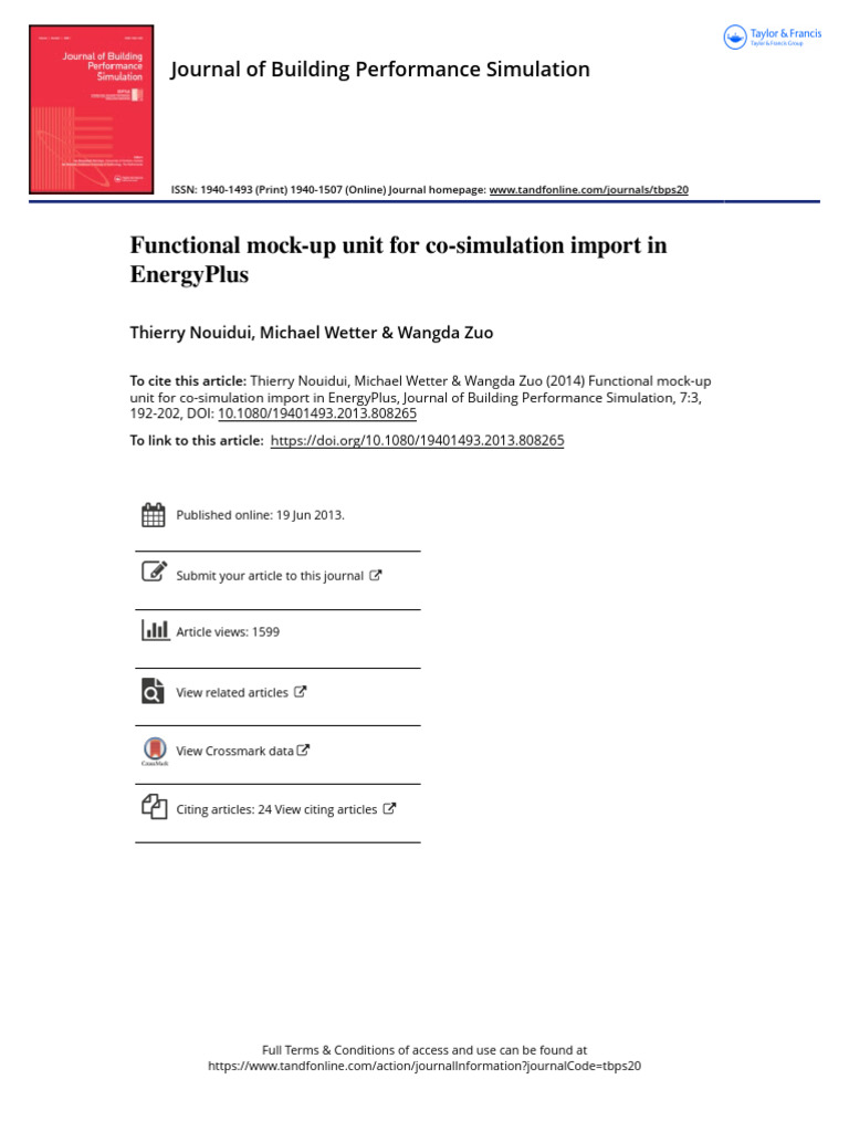 Functional Mock-Up Unit For Co-Simulation Import in EnergyPlus | PDF | Computational Fluid Dynamics