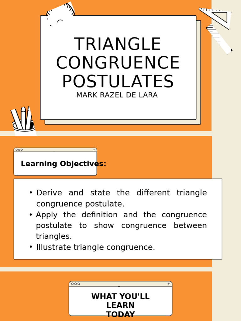 Triangle Congruence Postulate 20250207 101639 0000 | PDF | Euclid ...