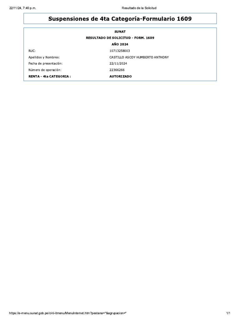 Sunat - Menú Sol | PDF