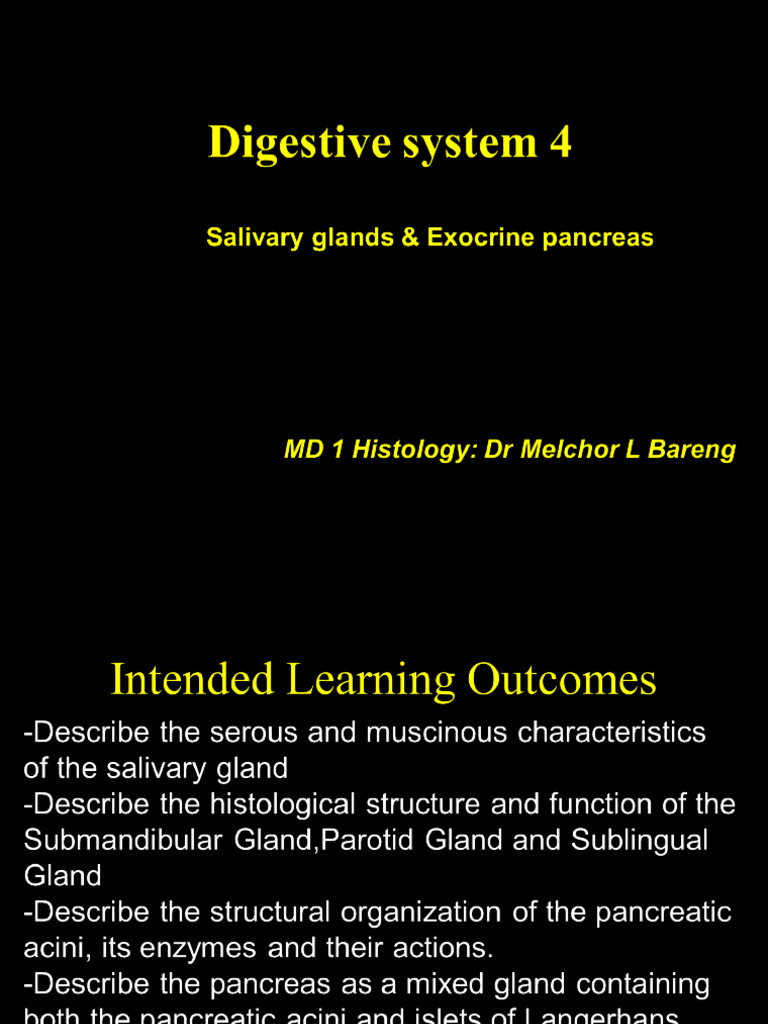 15 - Histology of The GIT - Accessory Organs | PDF