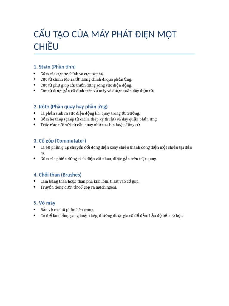 Cau Tao May Phat Dien 1 Chieu | PDF