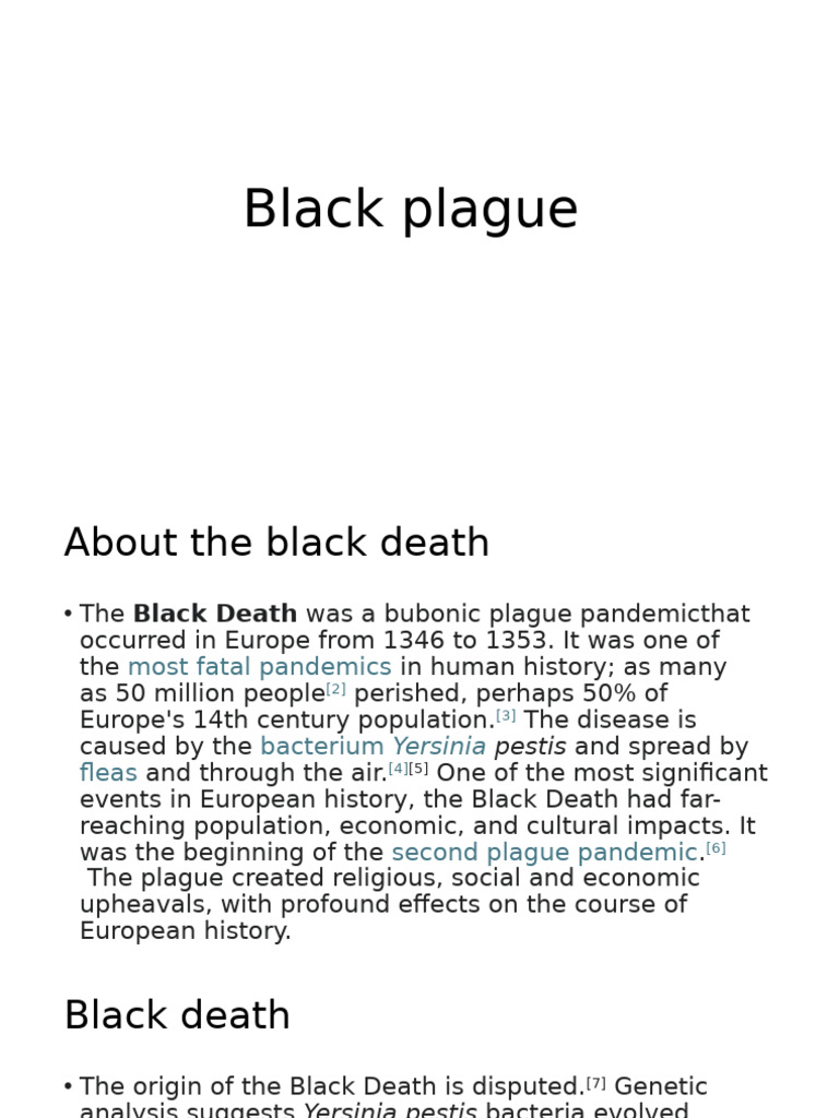 Overview of the Black Death Pandemic | PDF