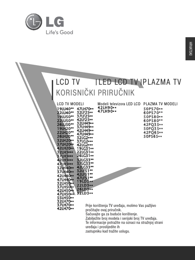 LG LCD TV LH-3000 | PDF
