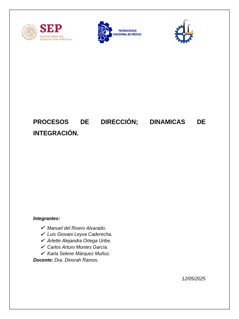 Proyecto Final Procesos. | PDF | Liderazgo | Toma de decisiones