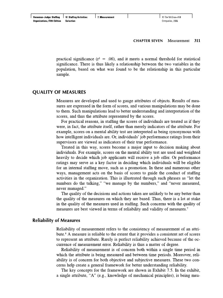 Reliability Validity | PDF