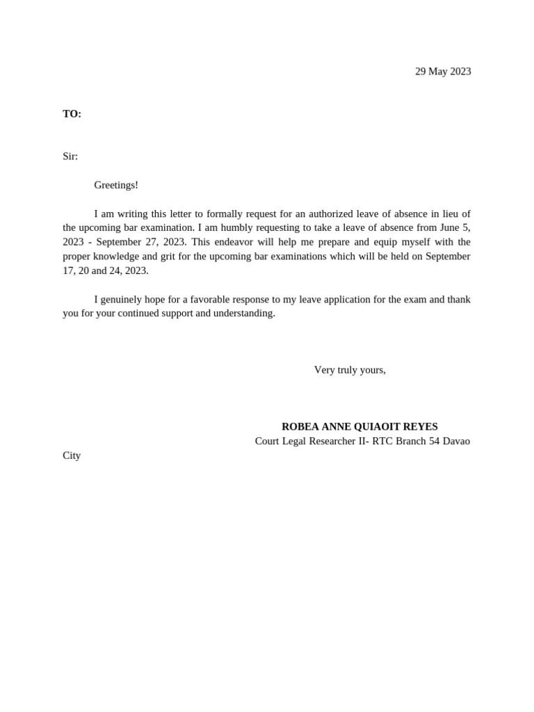 Letter of Request | PDF