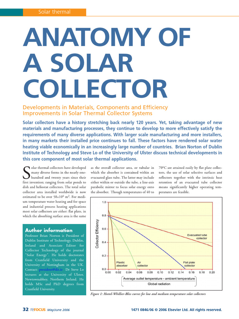Solar Thermal Collector Innovations | PDF | Solar Energy | Heat Transfer