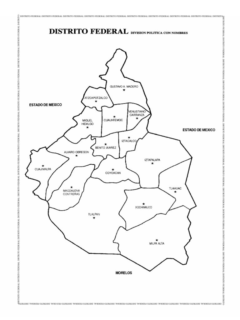 DISTRITO FEDERAL CON NOMBRES | PDF