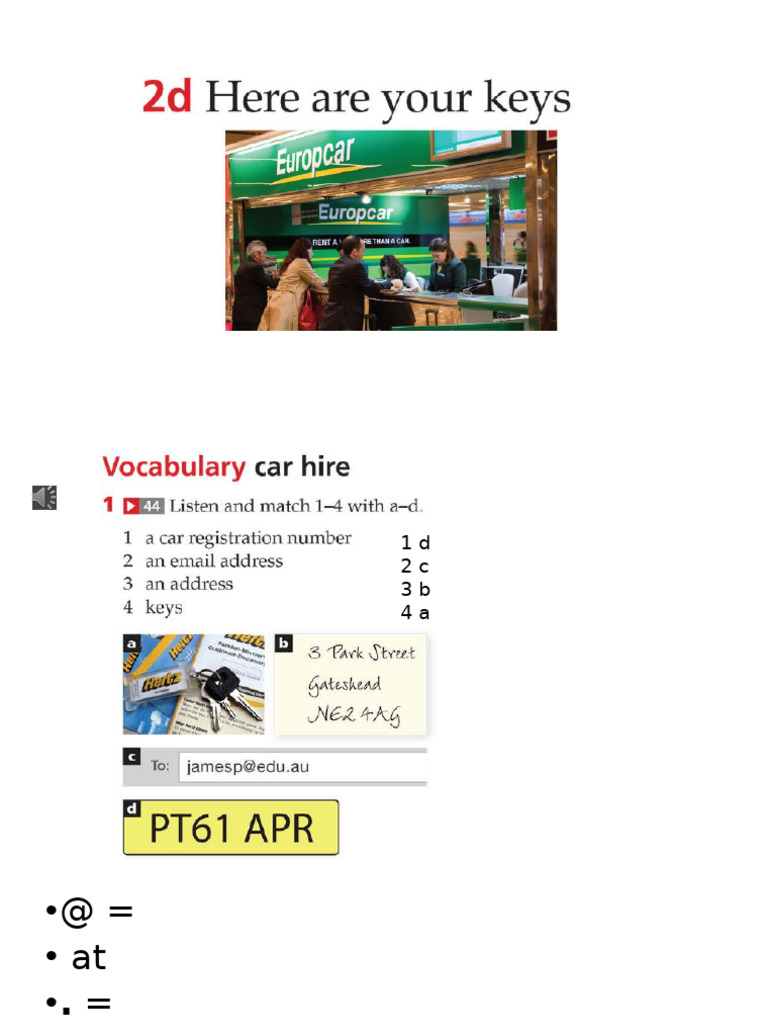 A1 English Beginner Lesson Presentation 2d | PDF