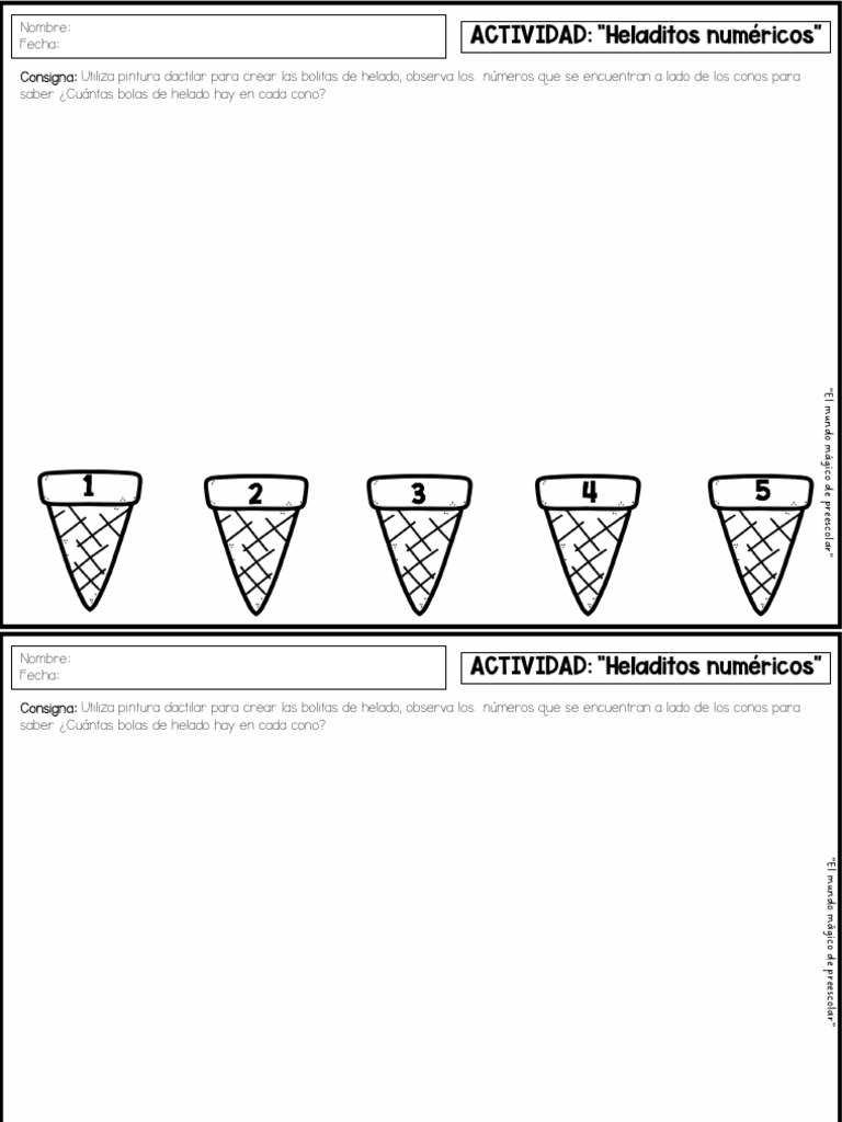 Dia 7, Heladitos Númericos | PDF