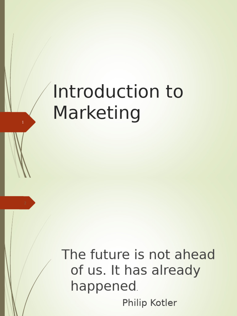 Introduction To Marketing | PDF | Marketing | Sales