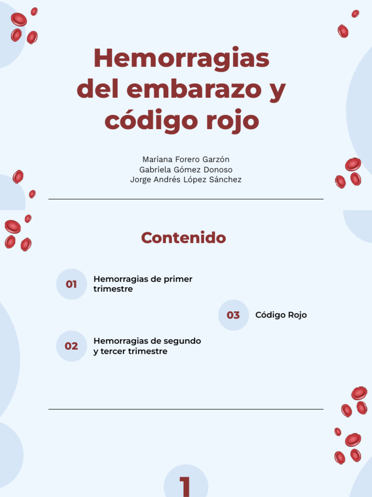 Hemorragias Del Embarazo y Código Rojo | PDF | El embarazo | Parto