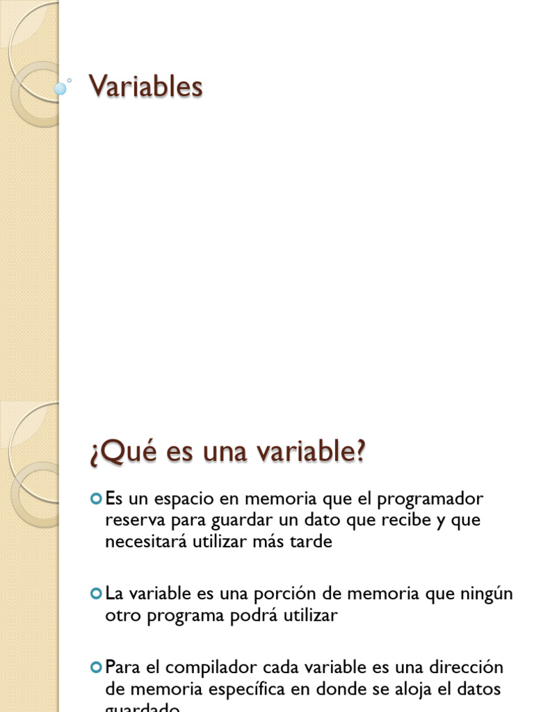Variables y Constantes 2018 | PDF | Tipo de datos | Variable (informática)