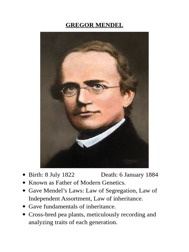 Gregor Mendel | PDF