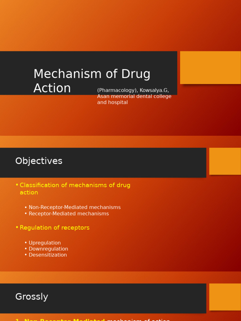 Signaling Mechanisms and Drug Action PD | PDF | Receptor (Biochemistry ...