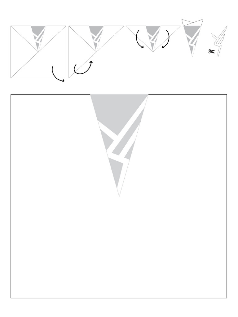 How To Make Spiky Pointed Paper Snowflake Pattern To Cut Out Template ...