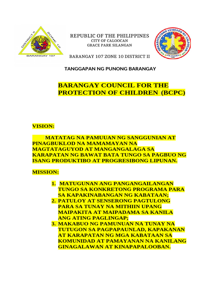 BCPC Mission@Vision | PDF