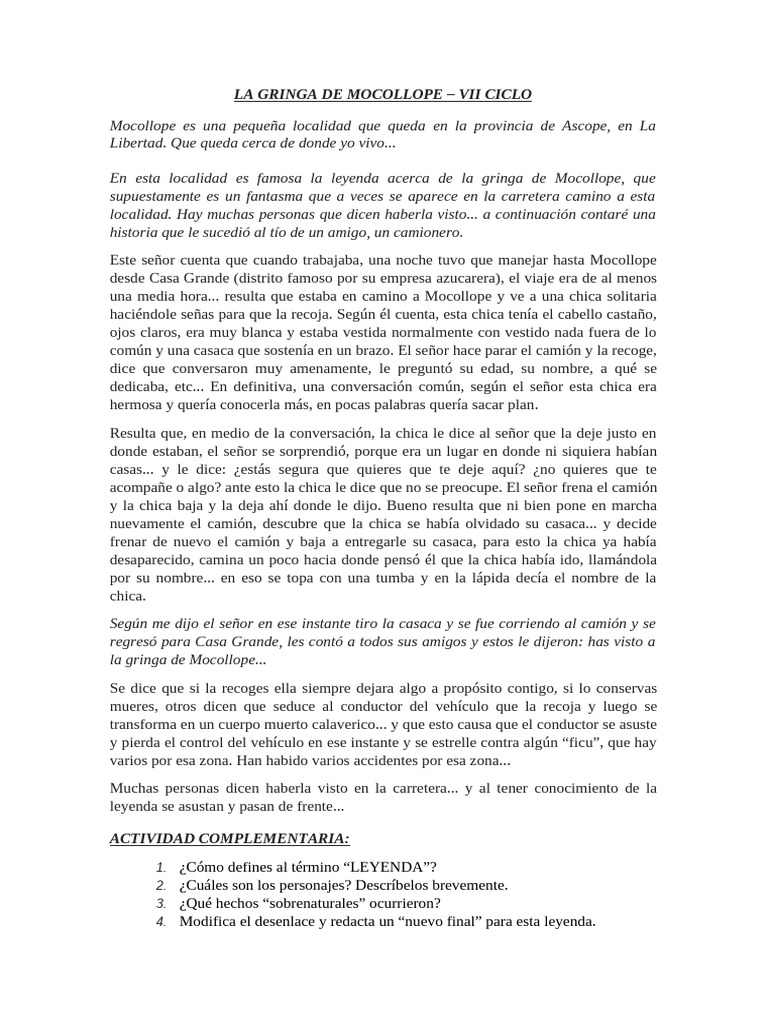 10. La gringa de Mocollope | PDF