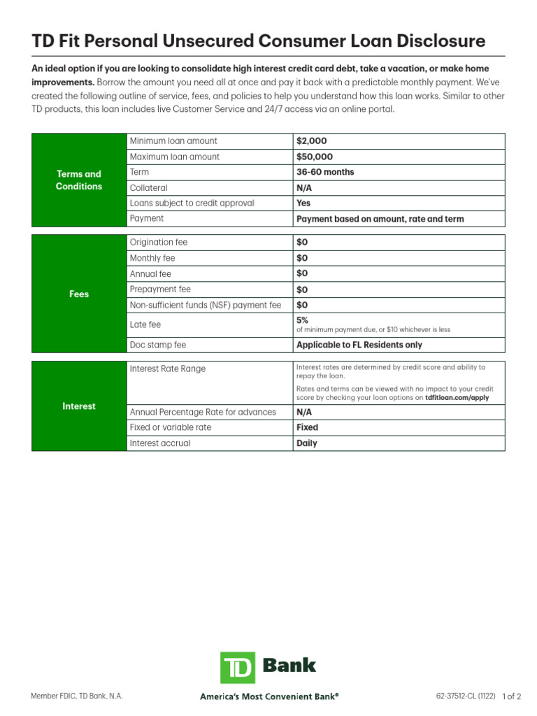 TD Fit Account Guide Acc en | PDF | Loans | Credit Card