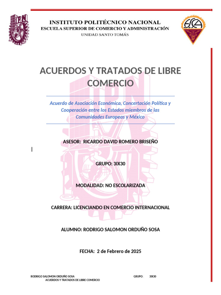 Acuerdo México-Unión Europea: Comercio y Cooperación | PDF | Comercio ...