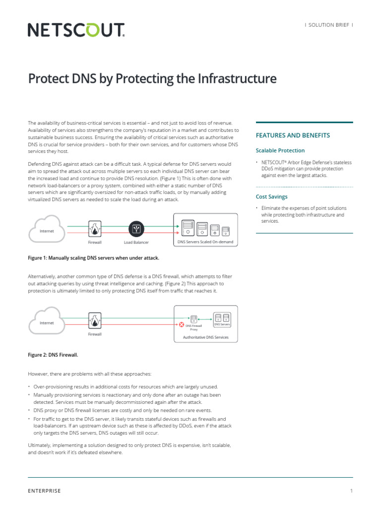 Protect Dns by Protecting The Infrastructure | PDF | Domain Name System | Denial Of Service Attack